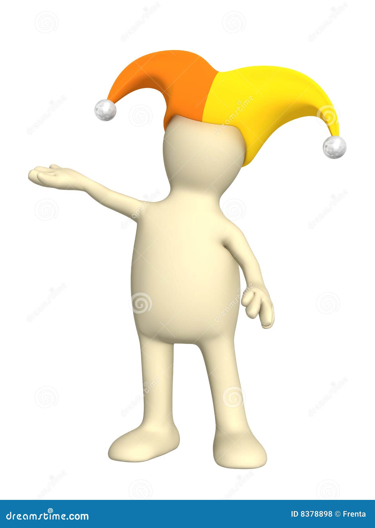 3d Puppet, in a Hat of the Clown with Bells Stock Illustration ...