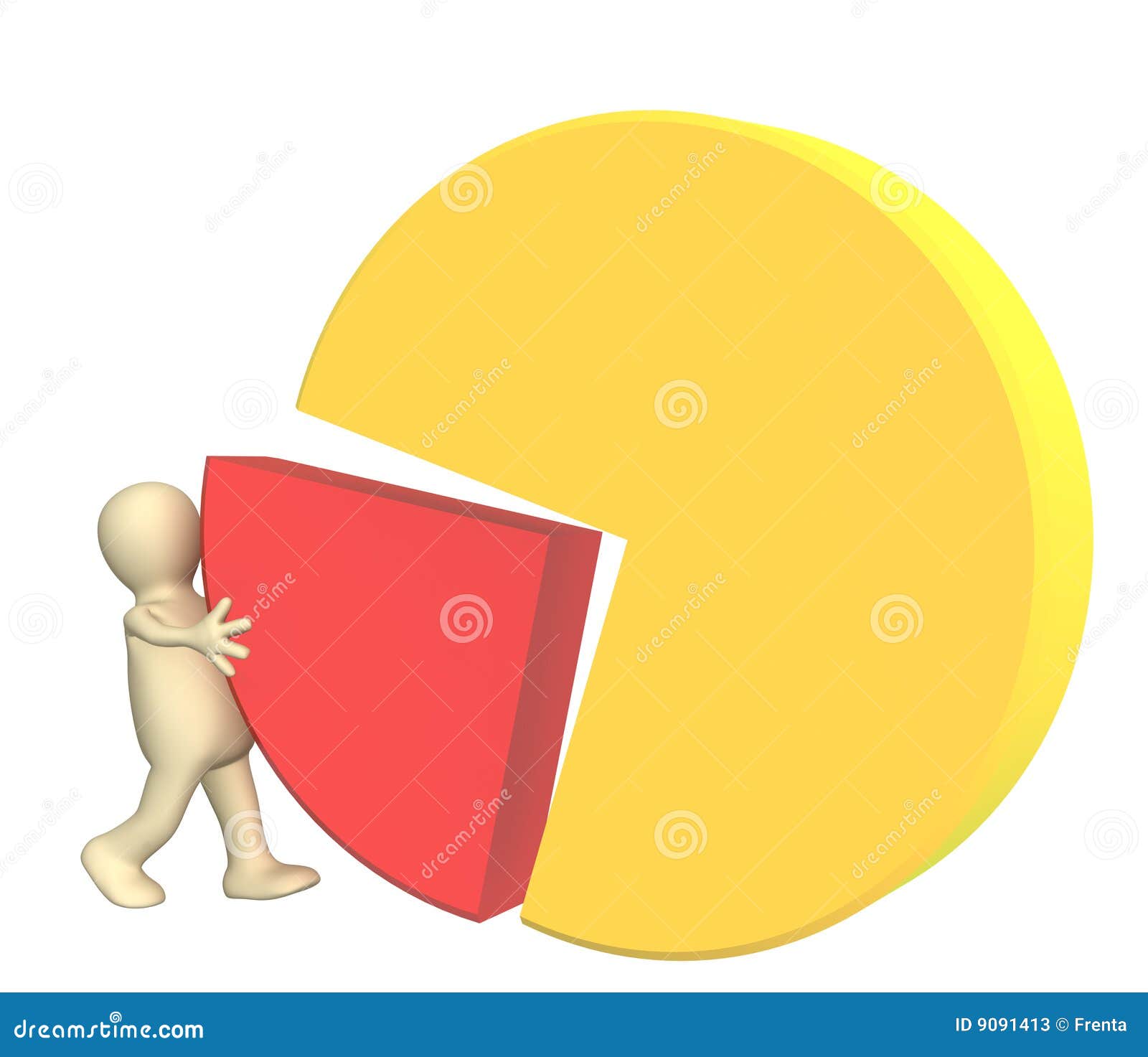 3d Puppet, Making the Round Diagram Stock Illustration - Illustration ...