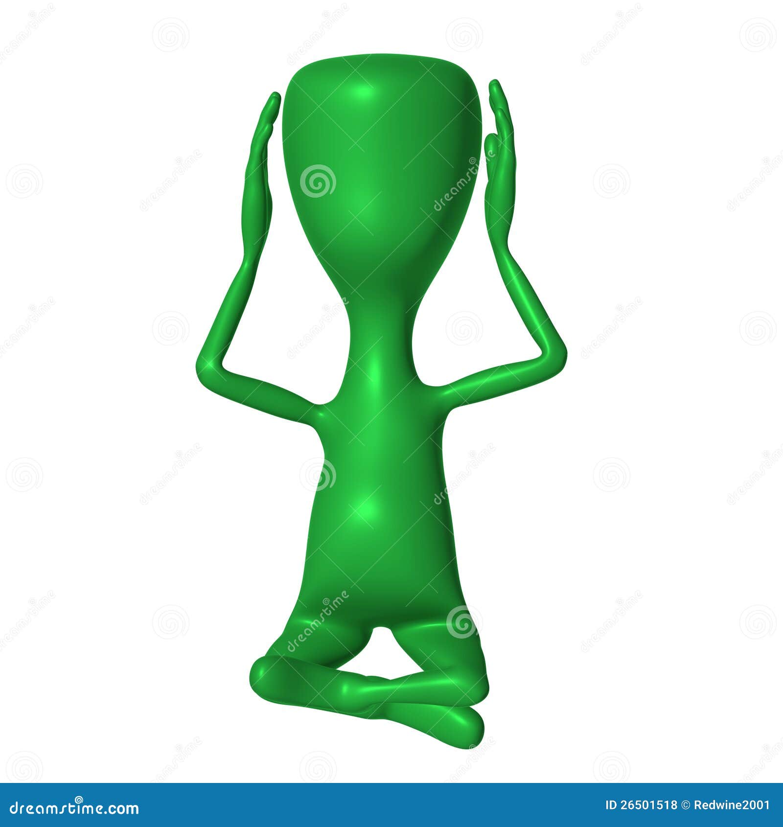 3d Puppet Mimicking Touching Head By Hands Royalty-Free Stock Image ...