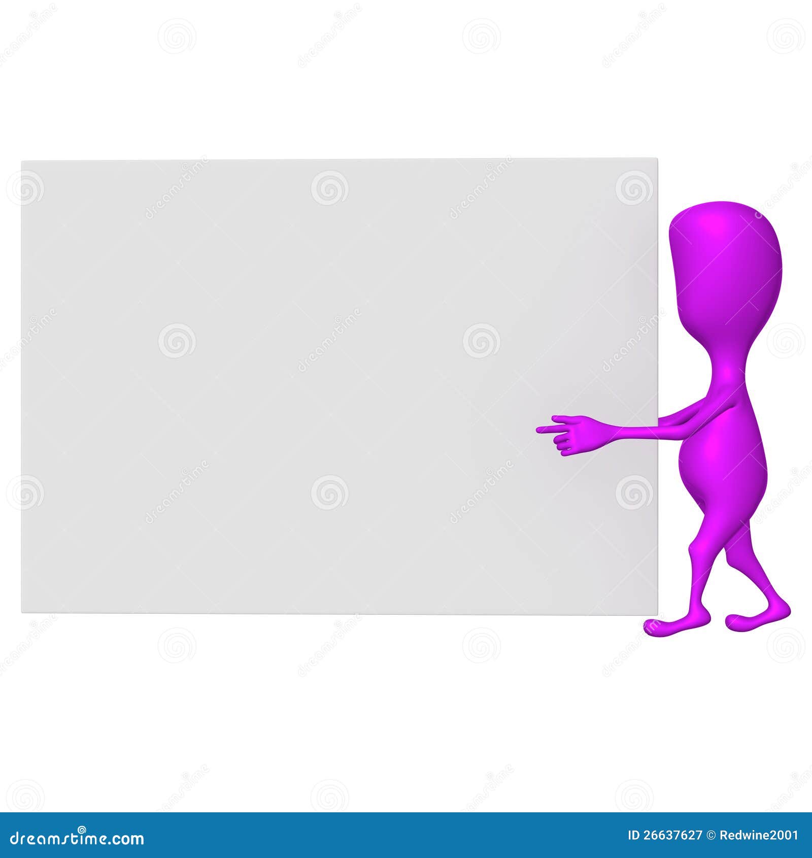 3d Puppet Support the Squared Grey Screen Stock Illustration ...