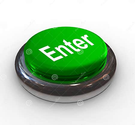 3d push button ENTER stock illustration. Illustration of cursor - 18508073