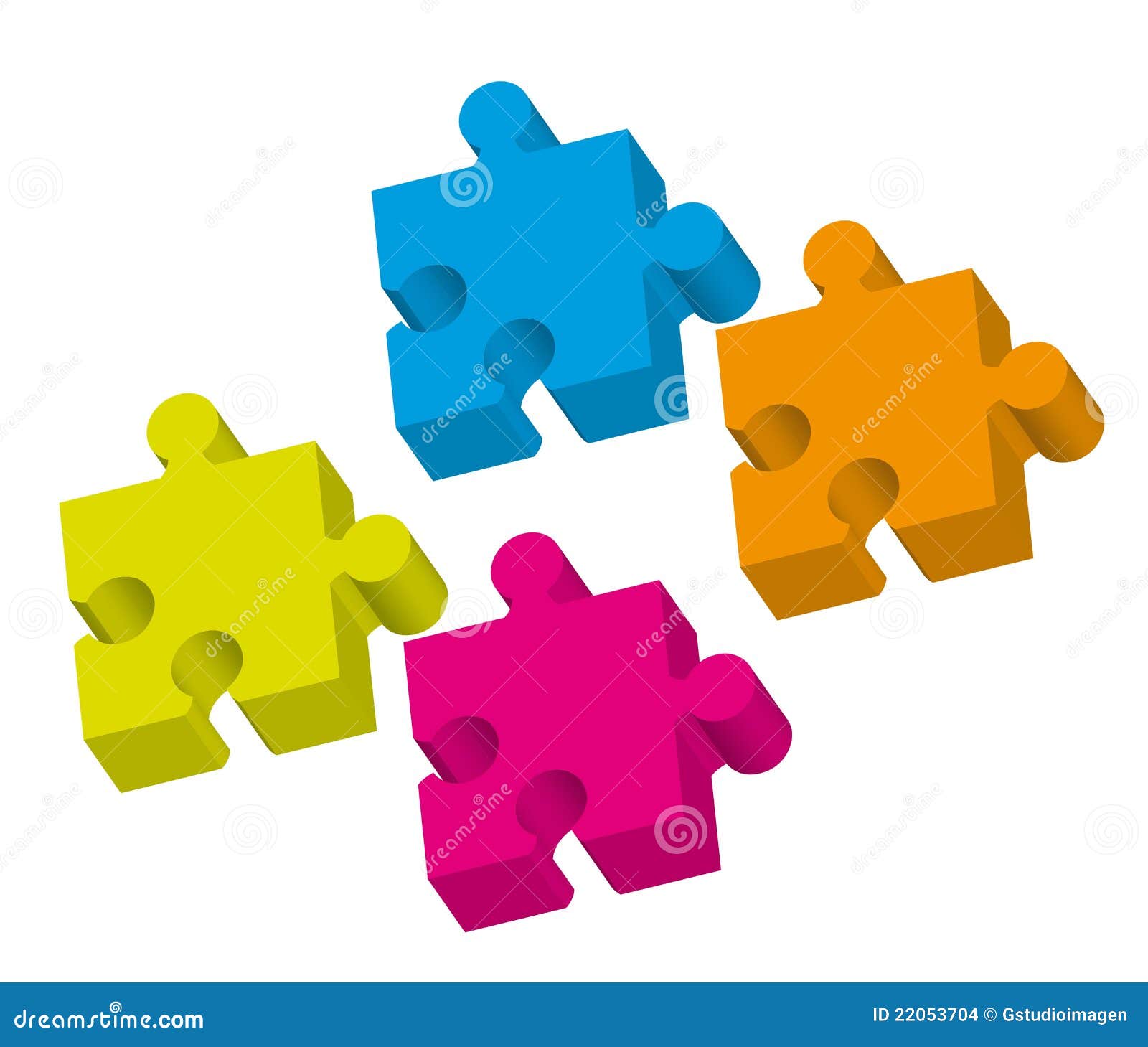 3d puzzle stock vector. Illustration of connection, abstract - 22053704