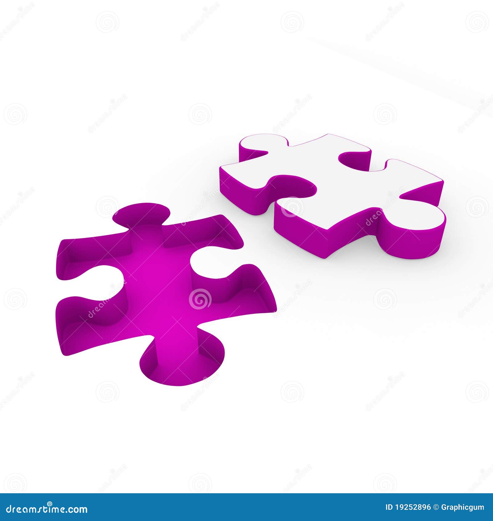 3d puzzle purple white stock illustration. Illustration of pattern ...