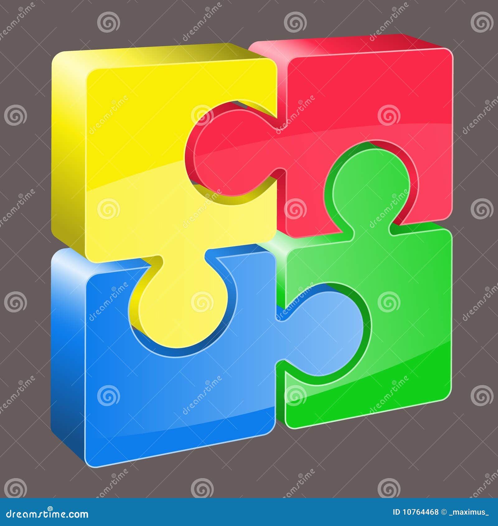 3d puzzle vector stock vector. Illustration of games - 10764468