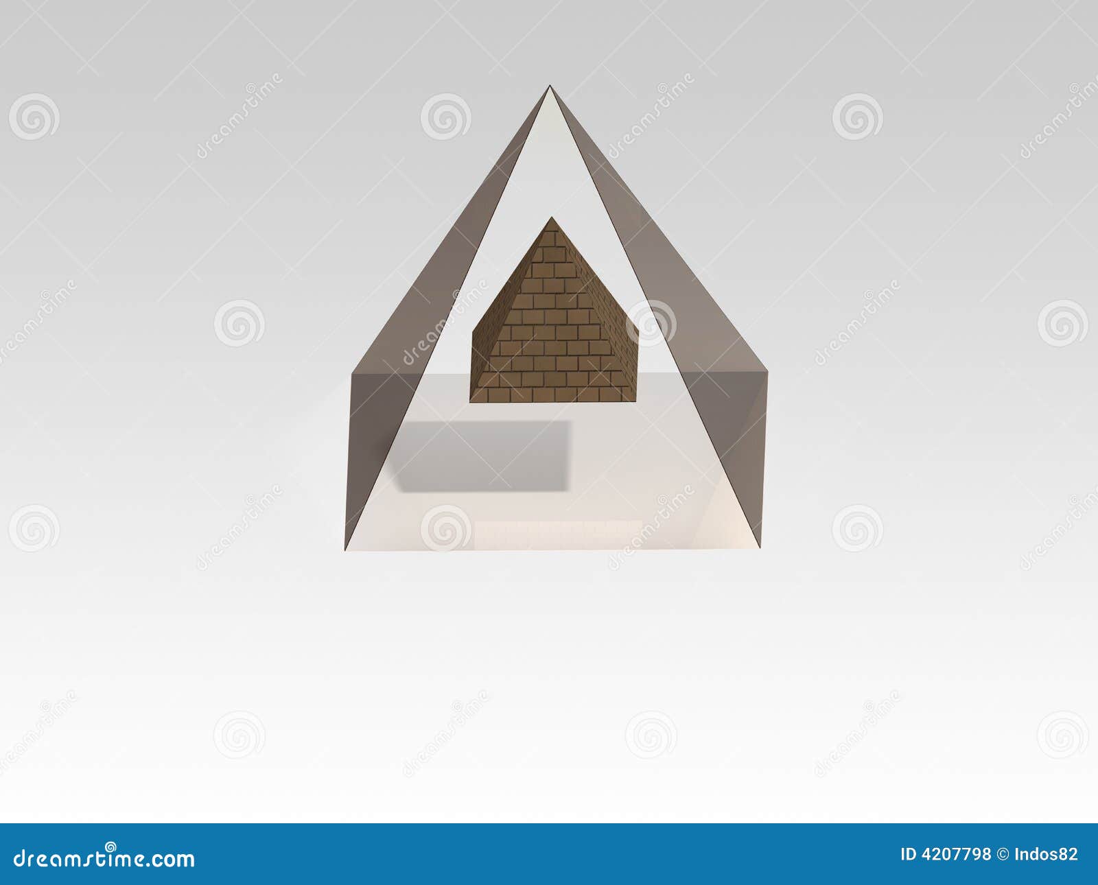 3D pyramid stock illustration. Illustration of structure - 4207798
