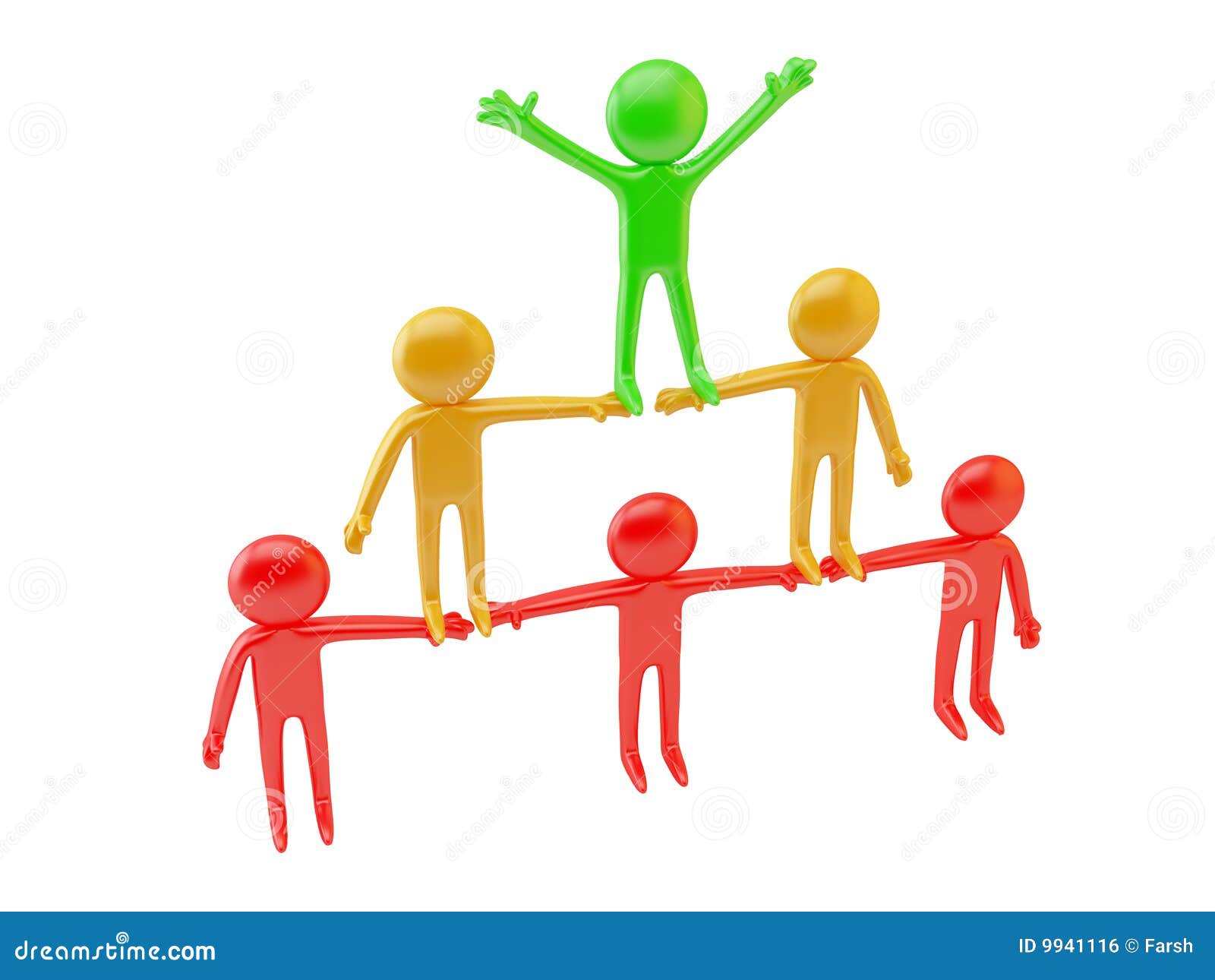 3d pyramid of people stock illustration. Illustration of people - 9941116