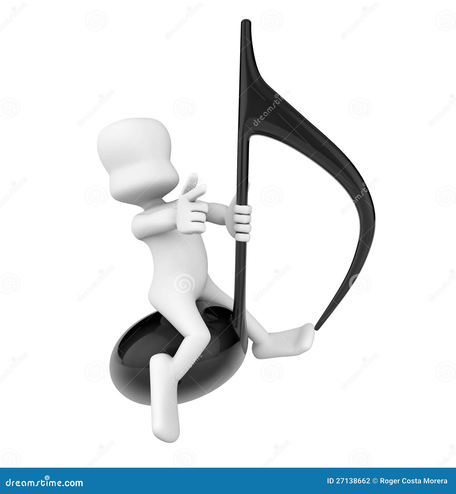 3d quaver stock illustration. Illustration of hand, pointing - 27138662