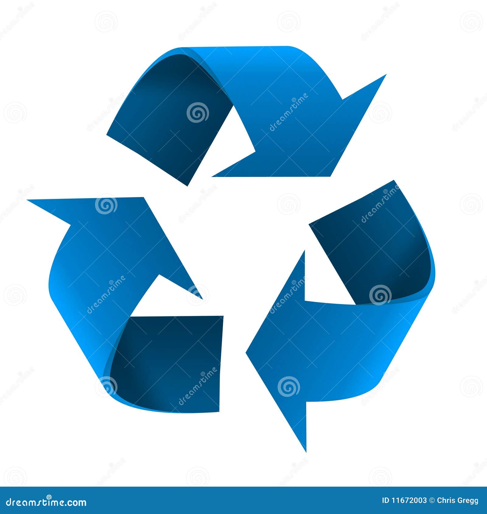 3D que recicla símbolo stock de ilustración. Ilustración de azul - 11672003