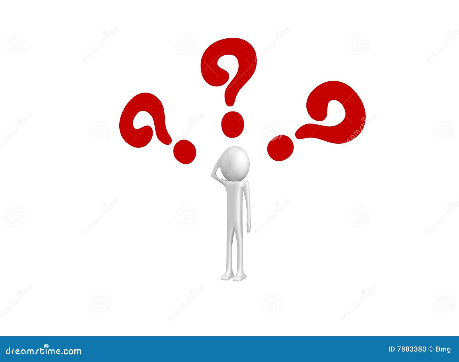 3d question stock illustration. Illustration of sweet - 7883380