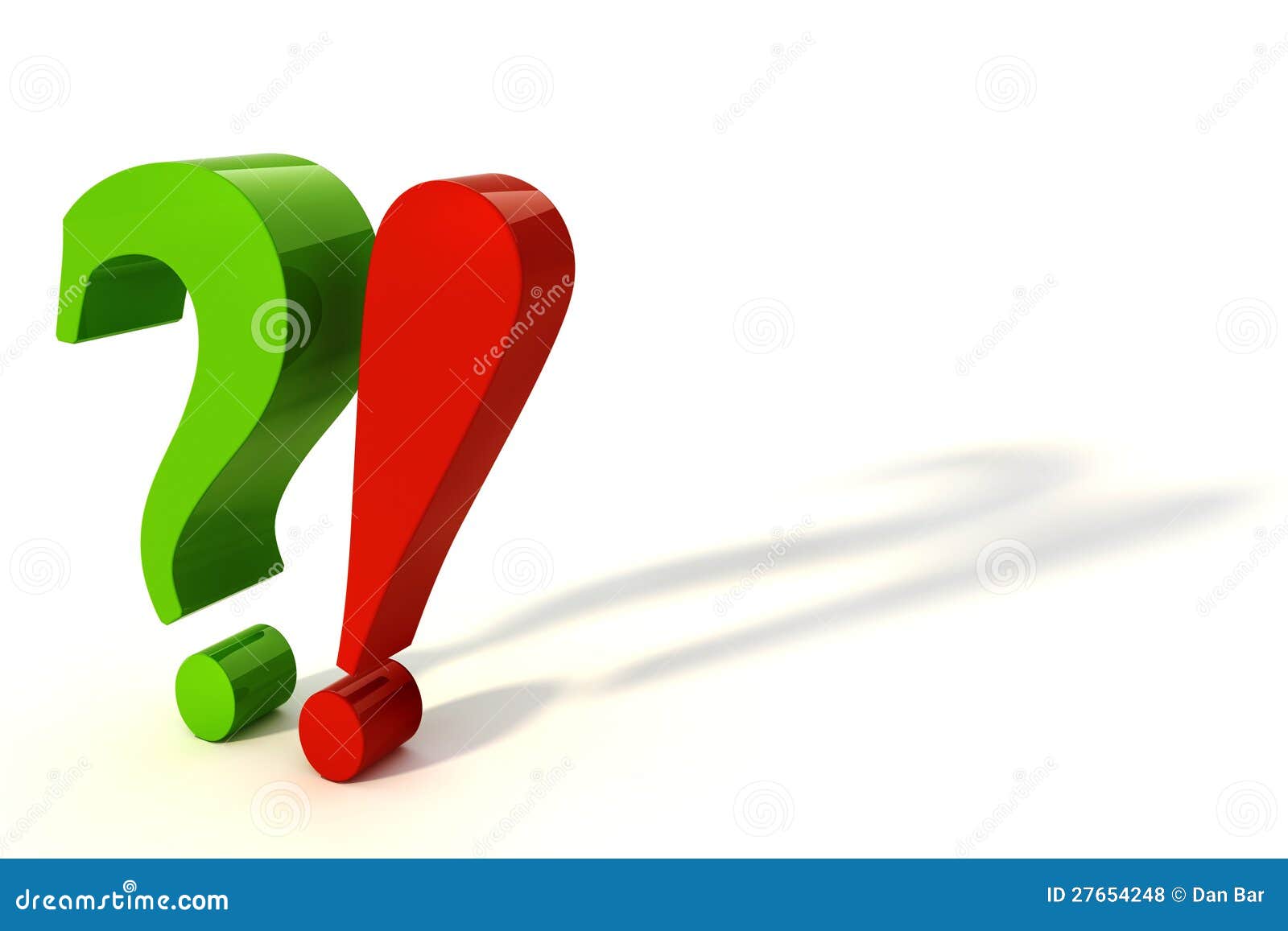 3d Question and Exclamation Mark Stock Illustration - Illustration of ...