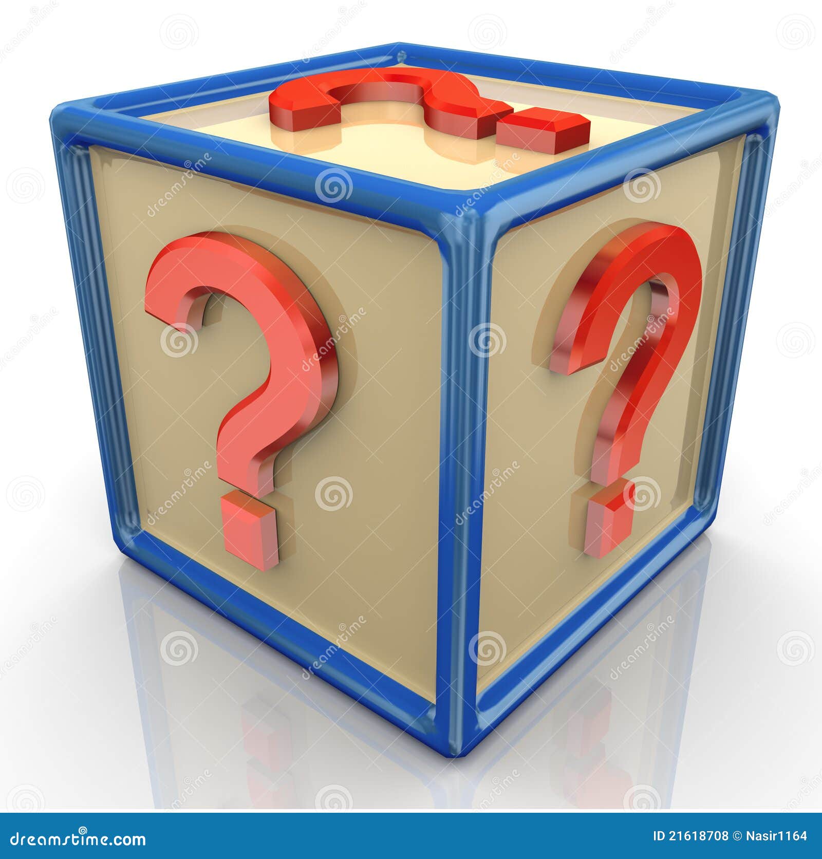 3d question mark cube stock illustration. Illustration of query - 21618708