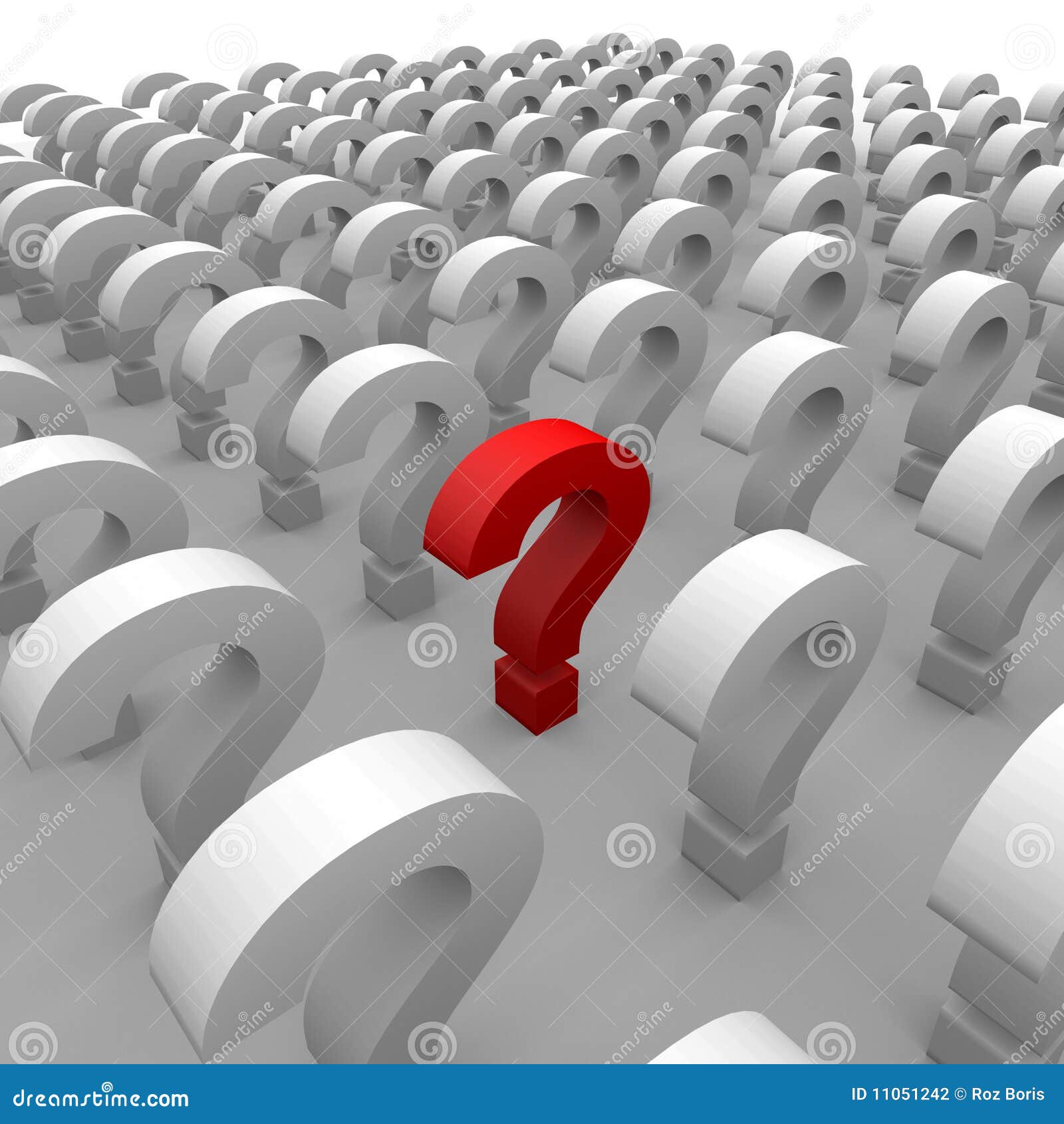 3D question marks stock illustration. Illustration of rendered - 11051242