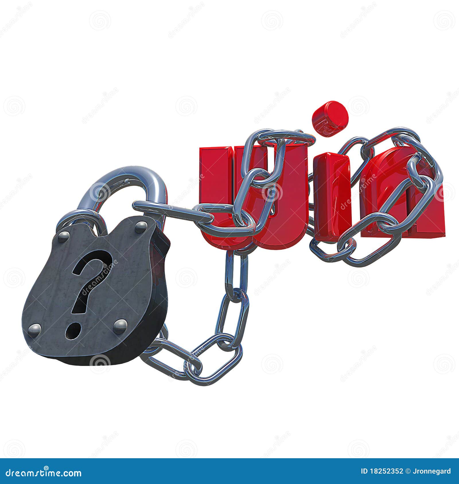 3D questionmark lock stock illustration. Illustration of questionmark ...