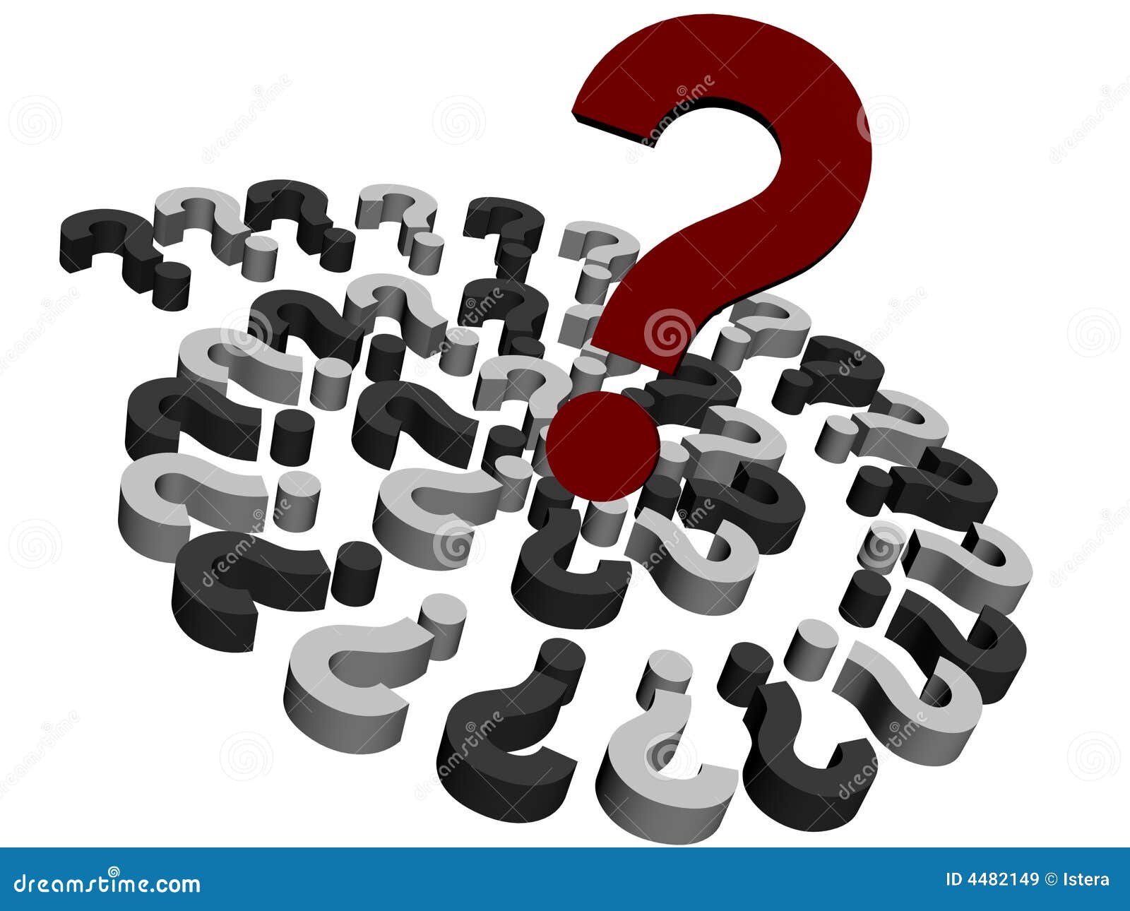3d questions stock illustration. Illustration of questions - 4482149