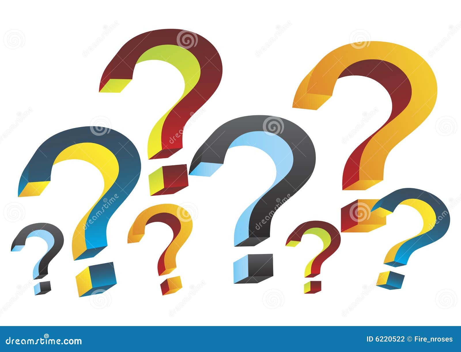 3d questions - vectors stock vector. Illustration of inquiry - 6220522