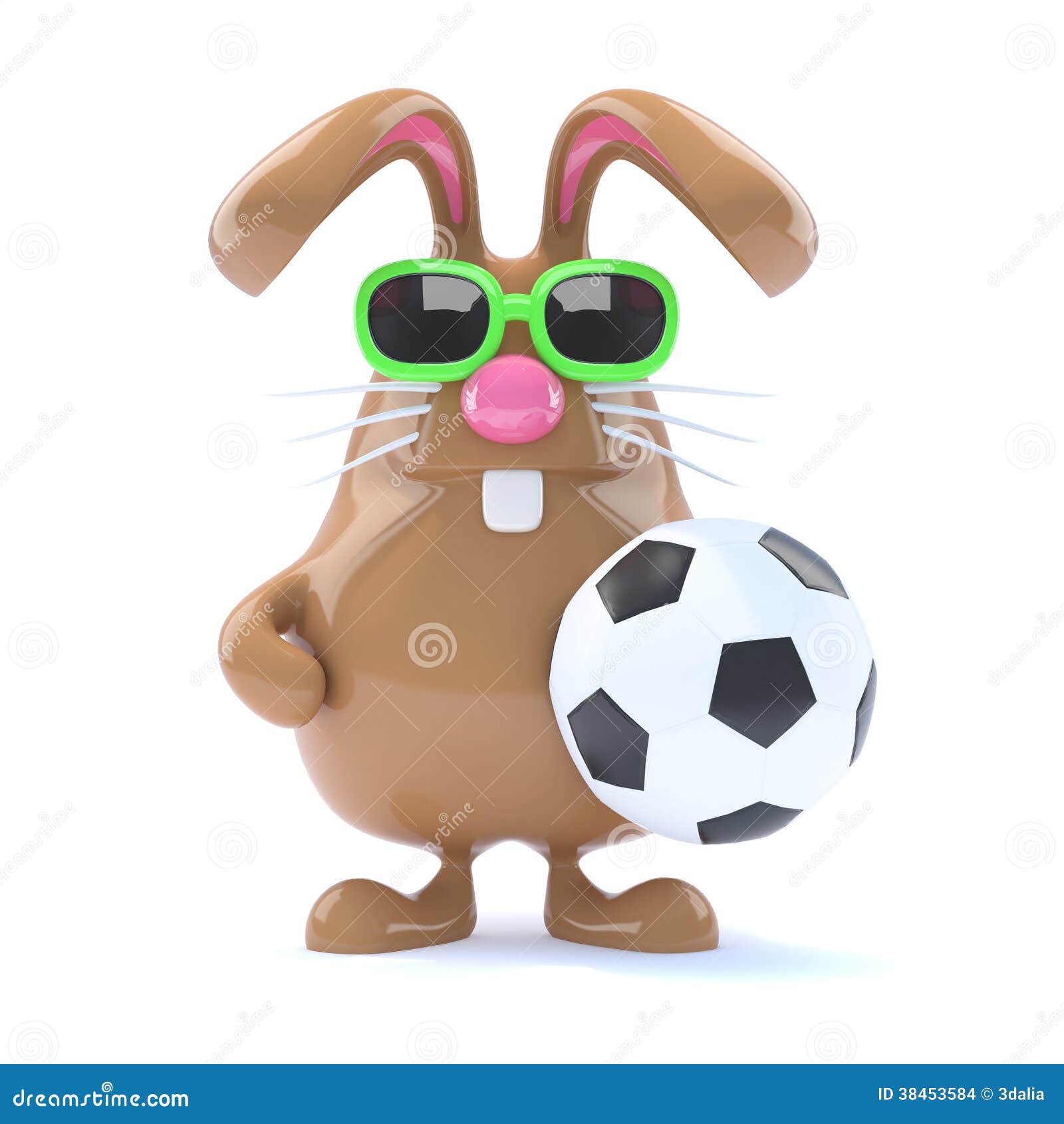 3d Rabbit football star stock illustration. Illustration of silly ...
