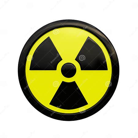 3D Radiation Sign stock illustration. Illustration of nuclear - 14340215