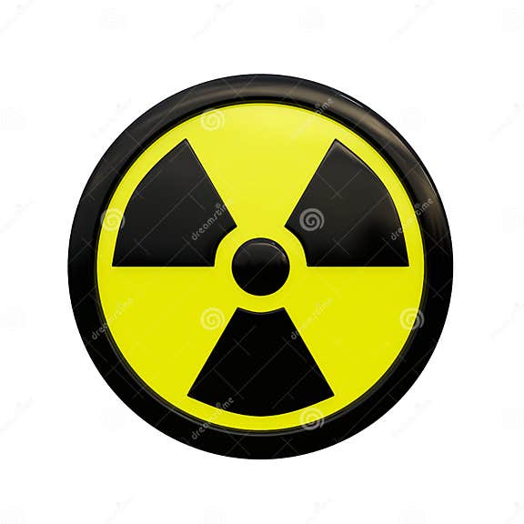 3D Radiation Sign stock illustration. Illustration of nuclear - 14340215