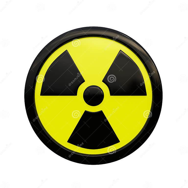 3D Radiation Sign stock illustration. Illustration of nuclear - 14340215