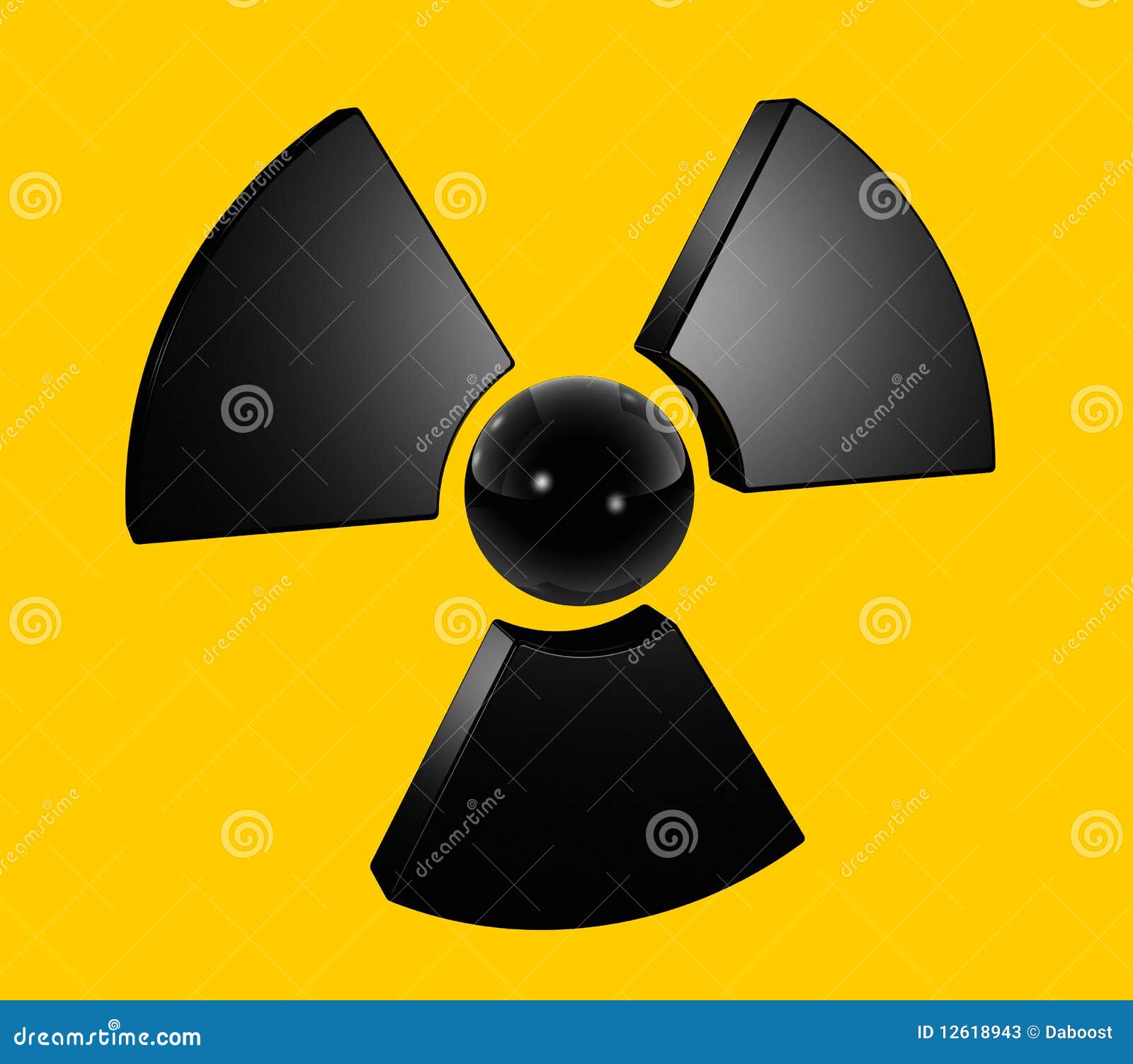 3D radioactief symbool stock illustratie. Illustration of ...