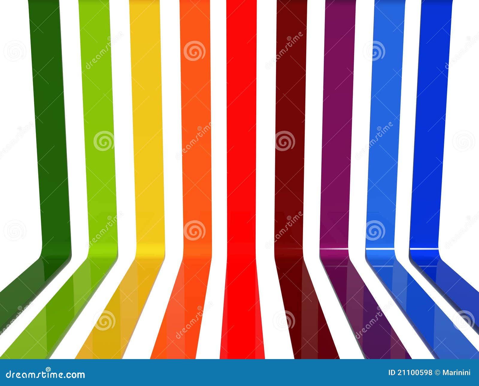 3d rainbow lines stock illustration. Illustration of corner - 21100598