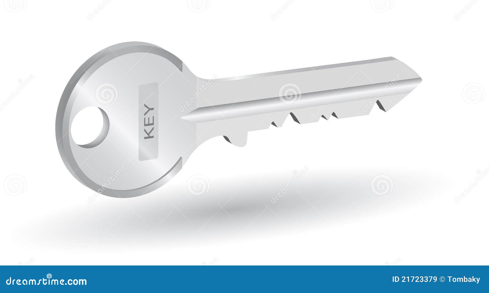 3D realistic metal key stock vector. Illustration of abstract - 21723379