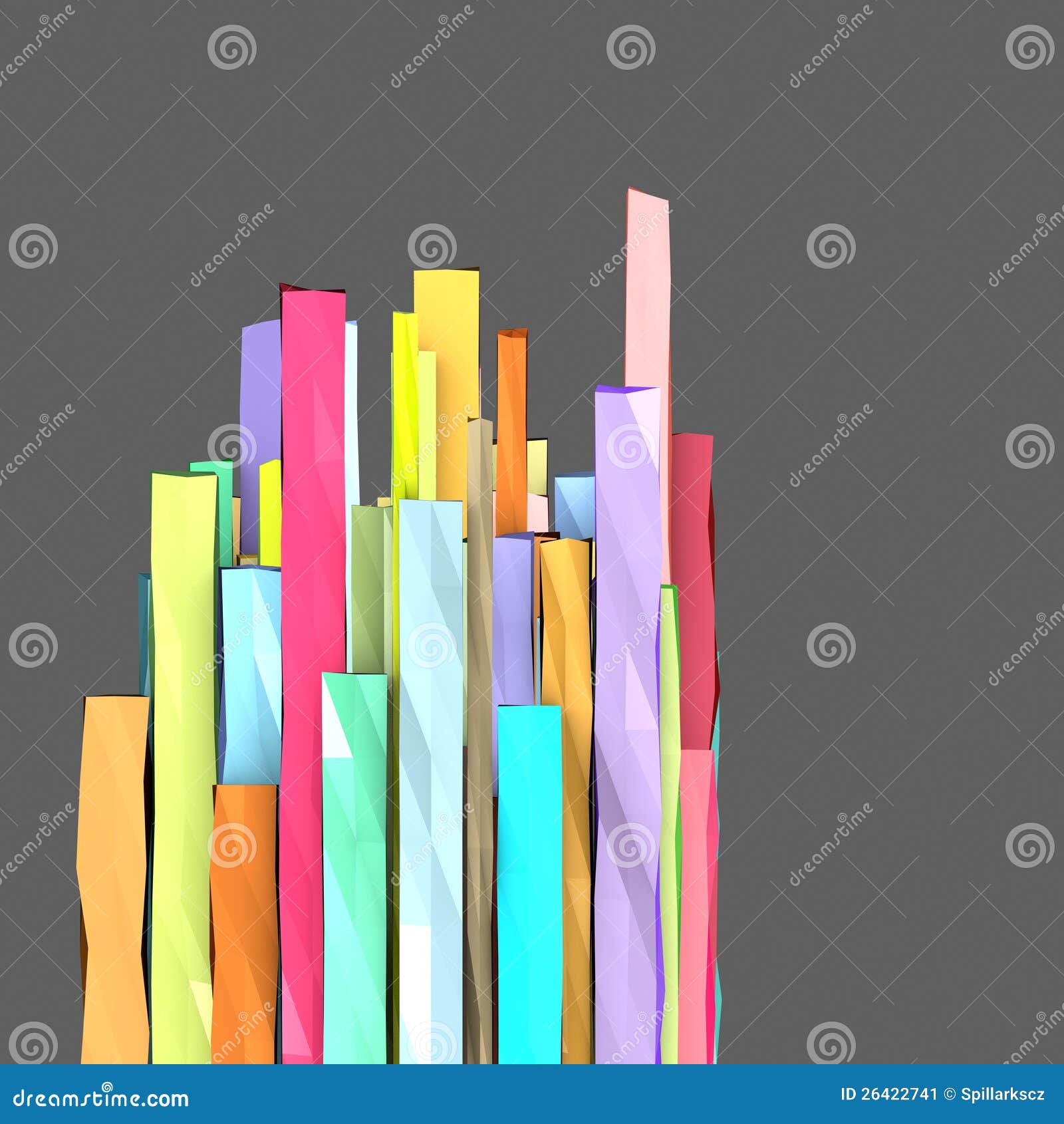 3d Rectangular Shapes in Multiple Color Stock Illustration ...