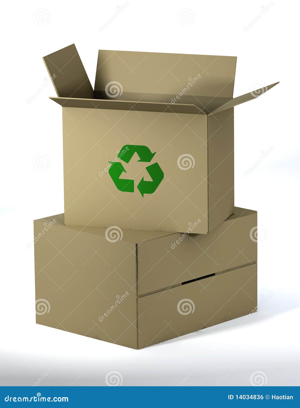 3d Recycle Cartons stock illustration. Illustration of pollute - 14034836