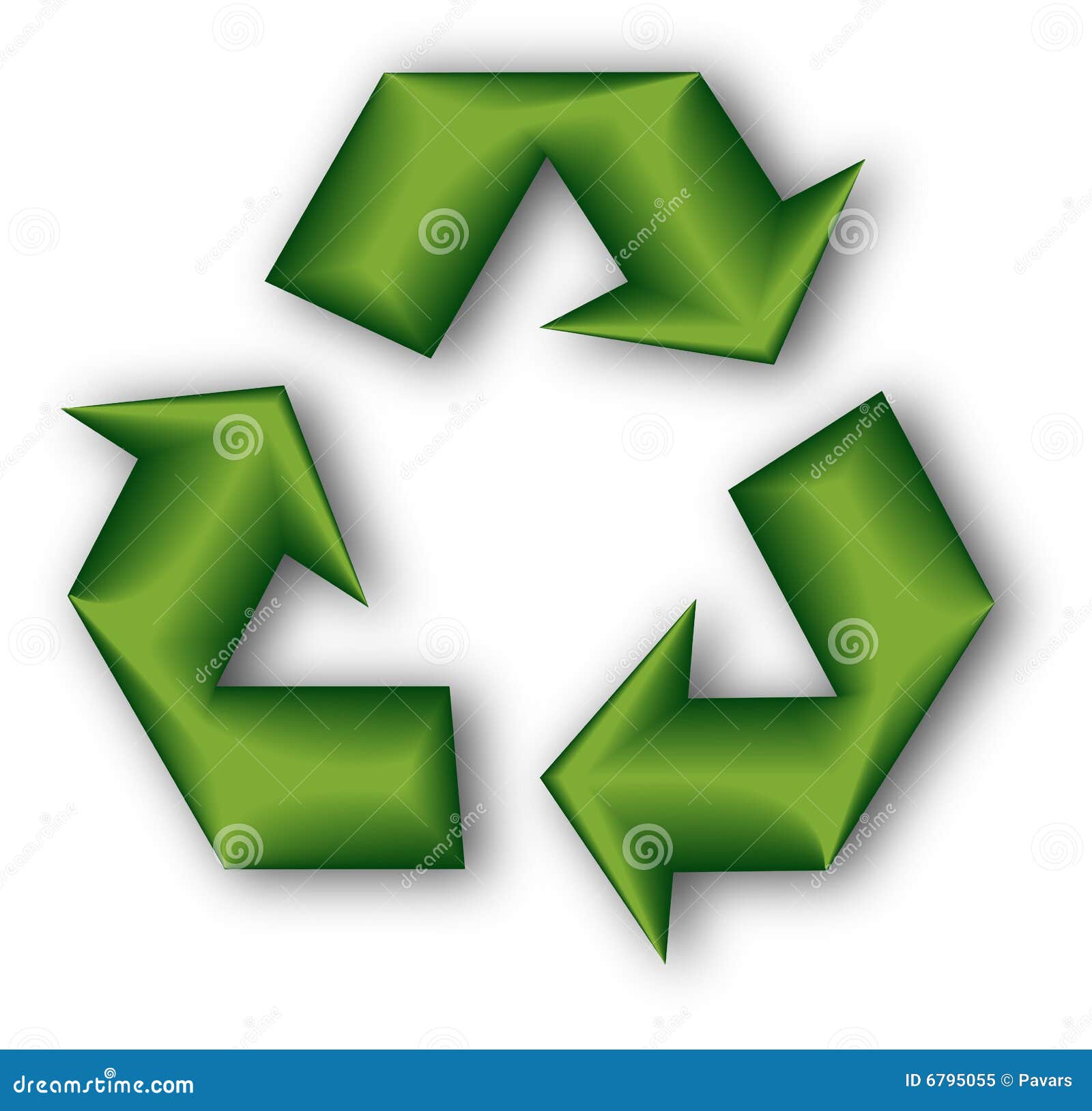 3D Recycle symbol stock illustration. Illustration of universal - 6795055