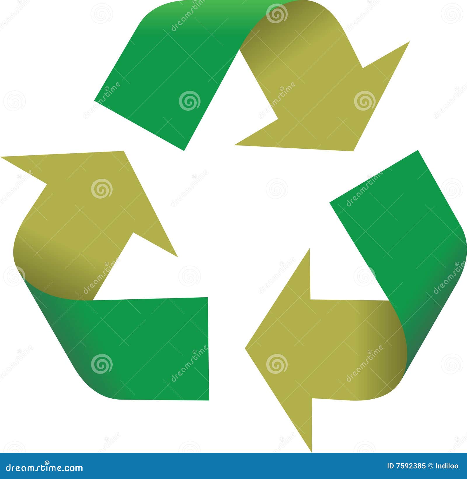 3D Recycling Symbol stock illustration. Illustration of arrows - 7592385
