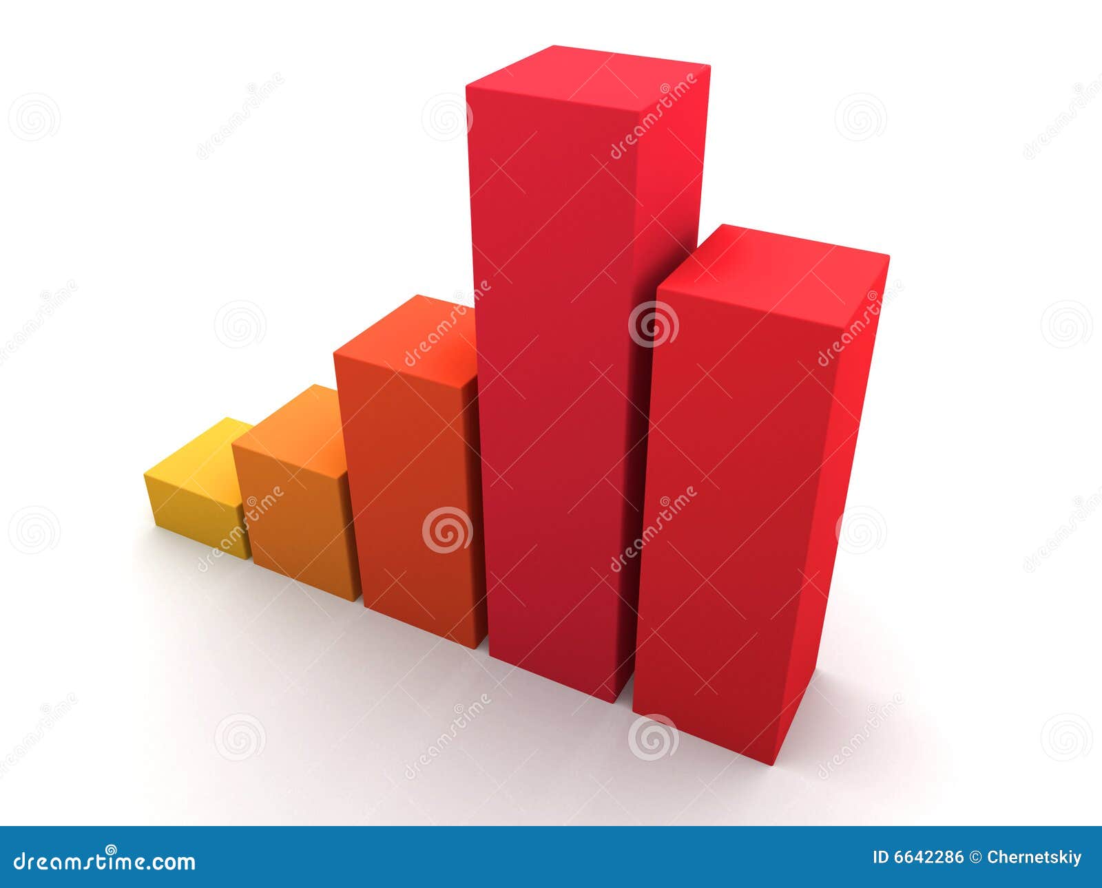 3D red bar chart stock illustration. Illustration of connection - 6642286
