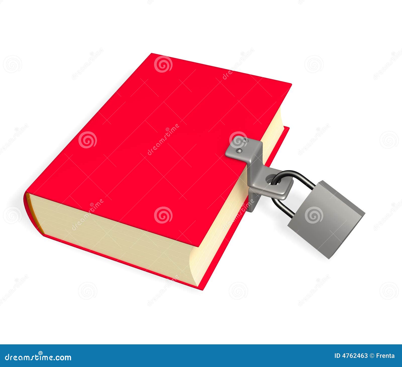 3d Red Book, Closed on the Lock Stock Illustration - Illustration of ...