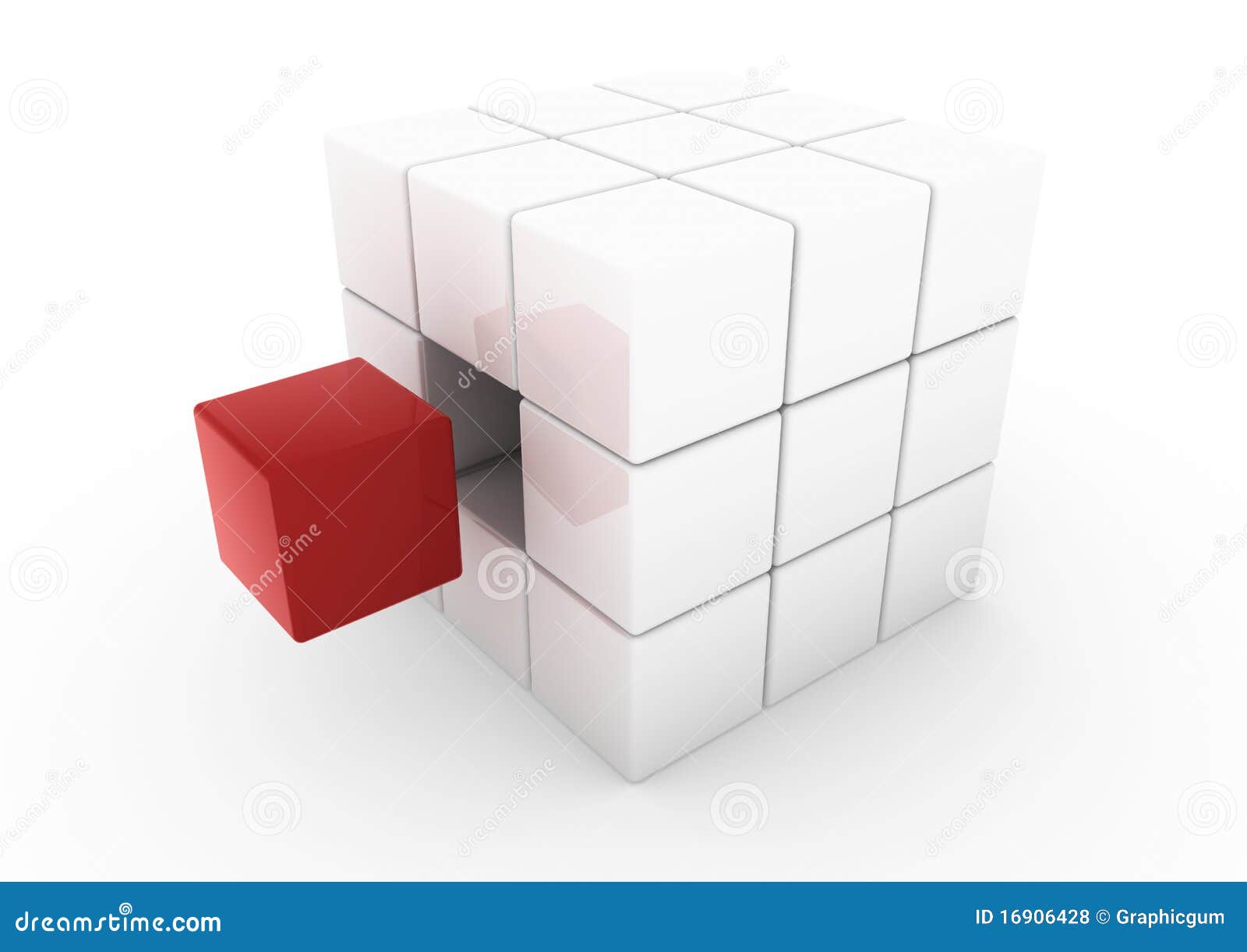 3d red business cube stock illustration. Illustration of corporate ...