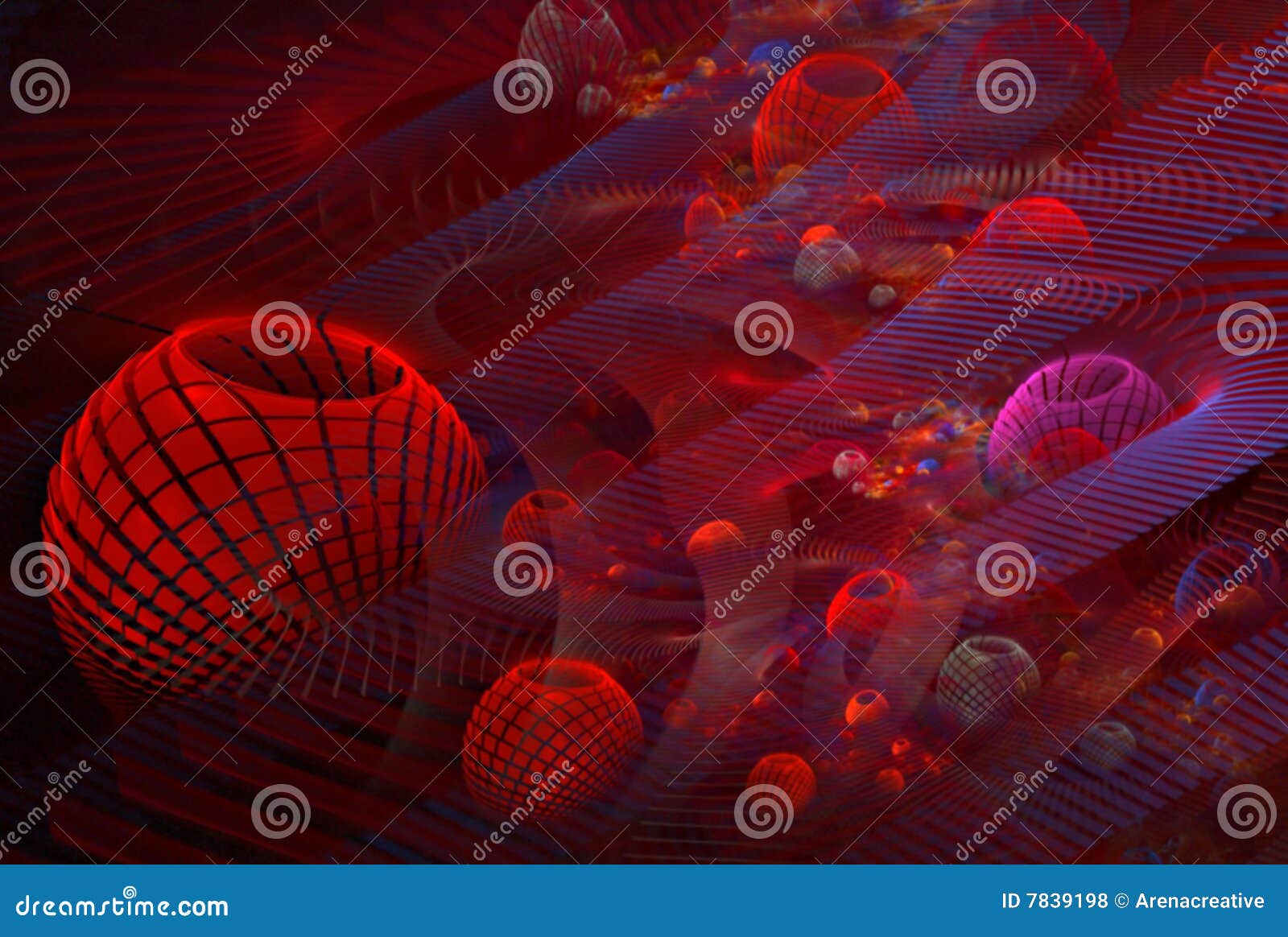 3D Red Cells stock illustration. Illustration of card - 7839198