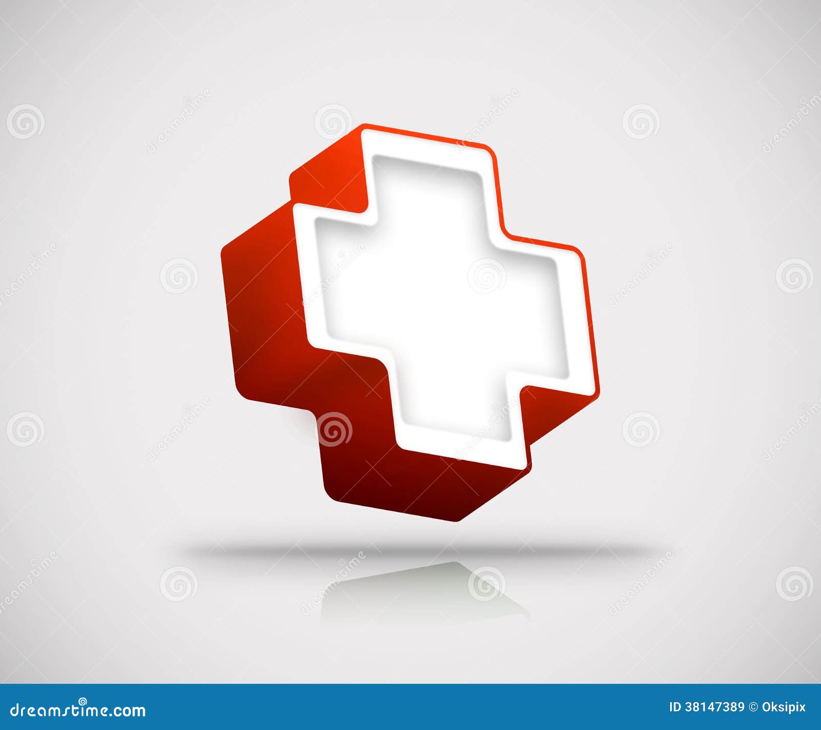 3d red cross stock illustration. Illustration of sign - 38147389