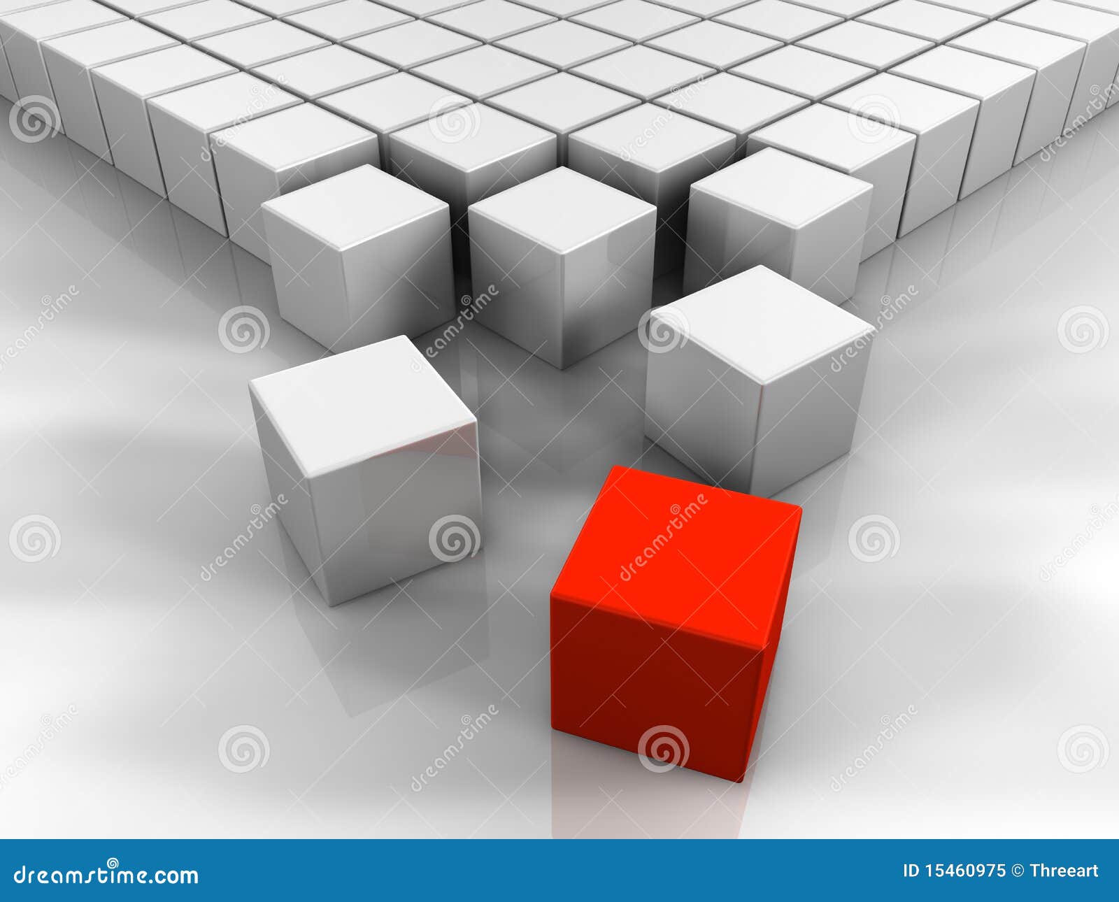 3D Red Cube stock illustration. Illustration of simplicity - 15460975