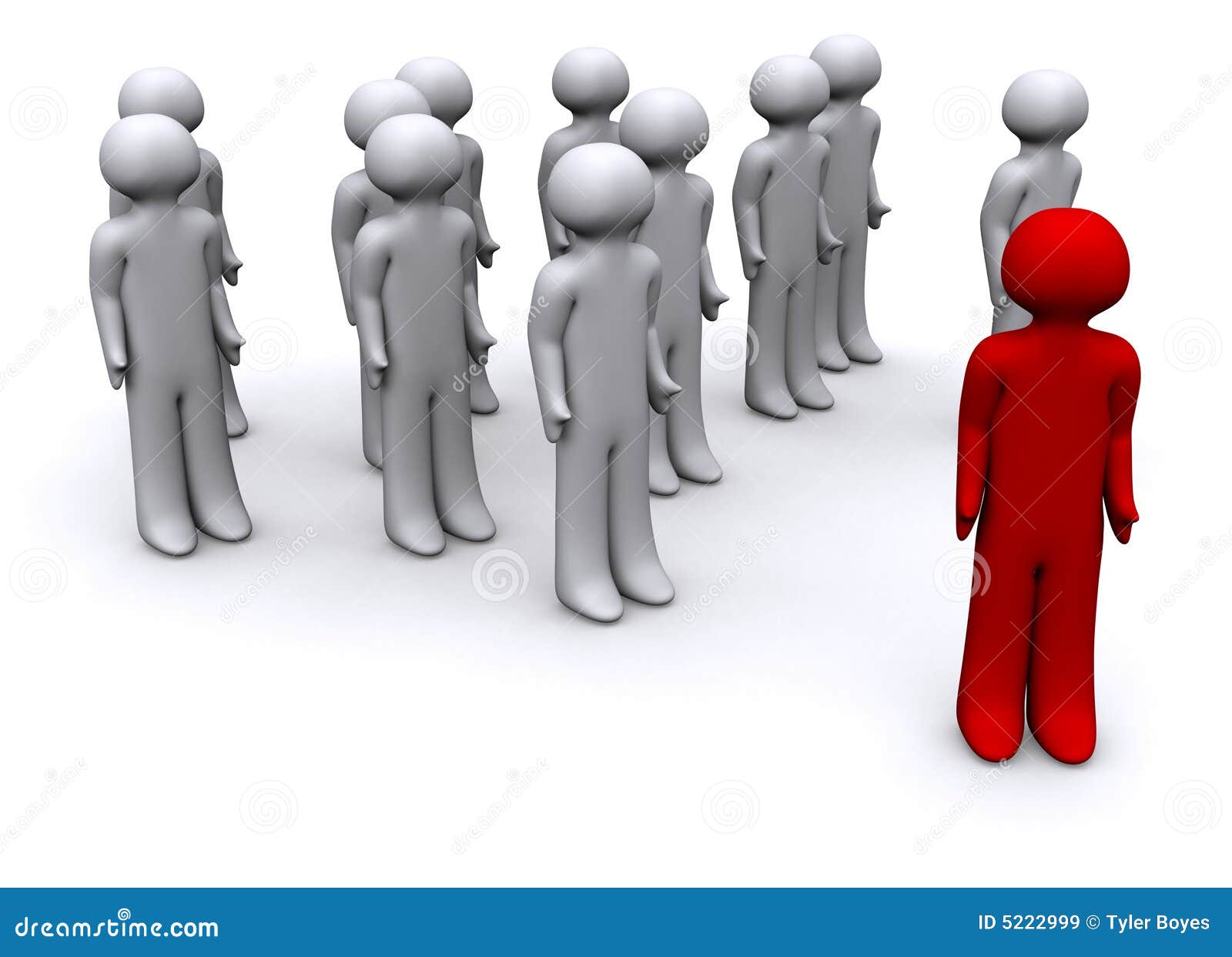 3D red Guy in front stock illustration. Illustration of business - 5222999