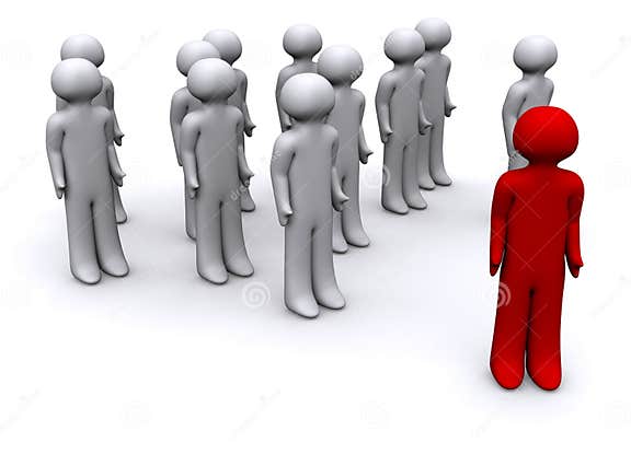 3D red Guy in front stock illustration. Illustration of business - 5222999