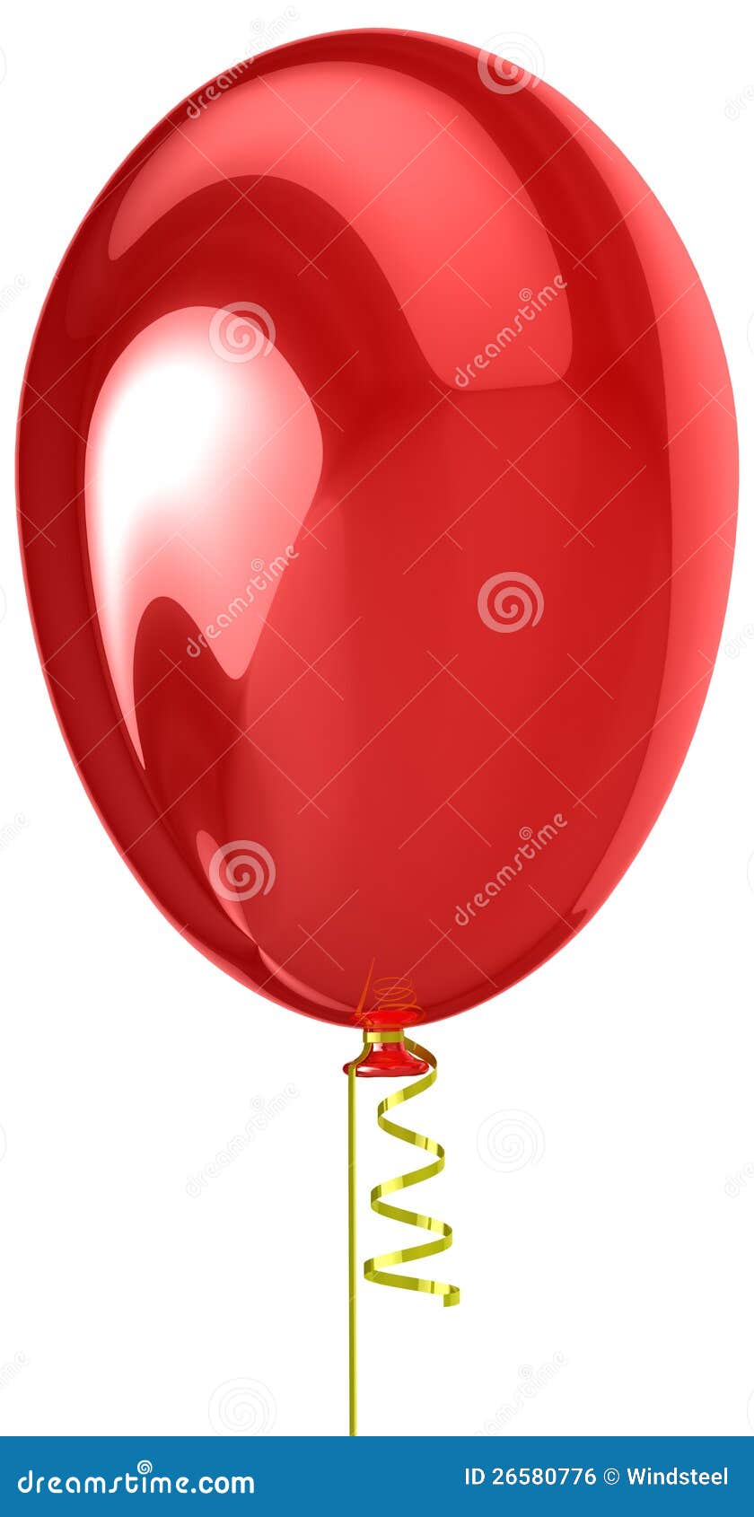 3d red helium balloon. stock illustration. Illustration of party - 26580776
