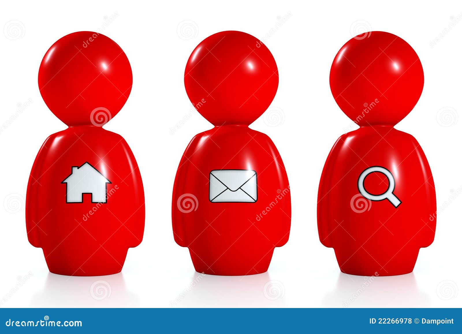 3d Red Humans With Web Symbols Stock Photo | CartoonDealer.com #22266978