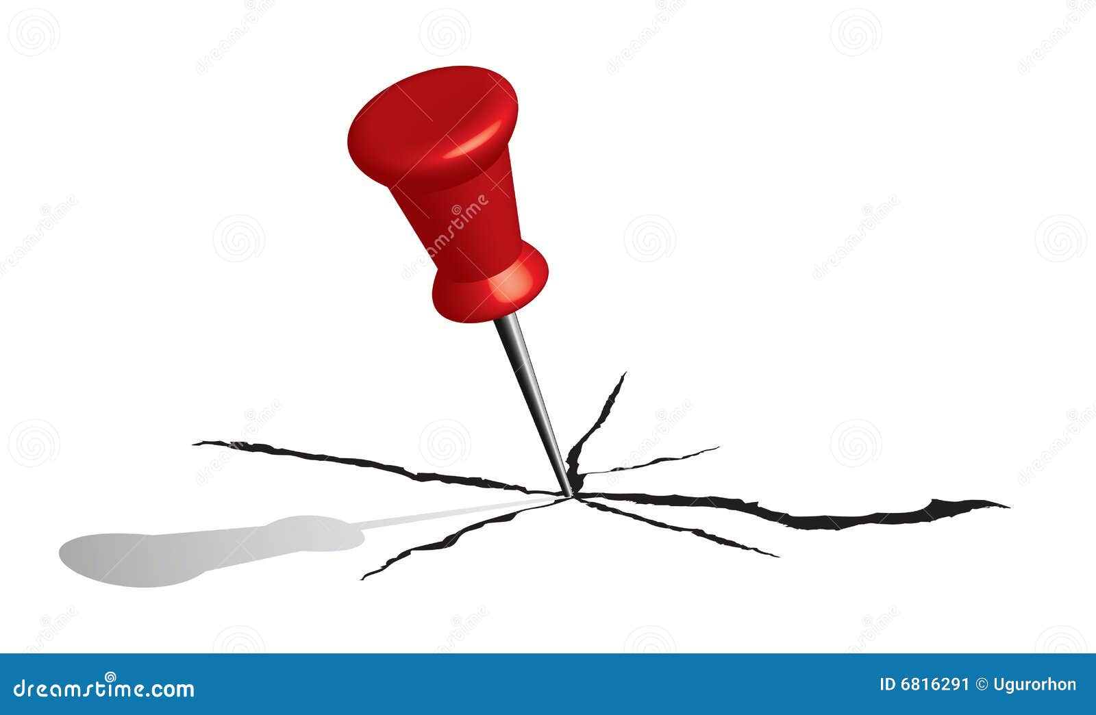 3d Red Paper Pin Vector stock vector. Illustration of blank - 6816291