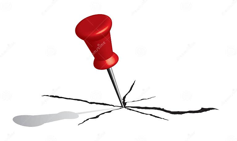 3d Red Paper Pin Vector stock vector. Illustration of blank - 6816291