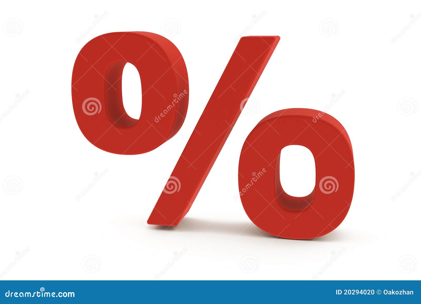 3d Red Percent stock illustration. Illustration of percent - 20294020