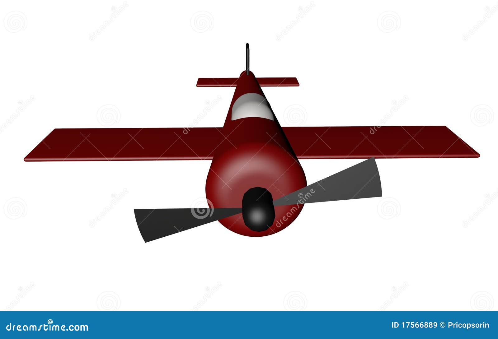 3D Red Plane Model stock illustration. Illustration of abstract - 17566889