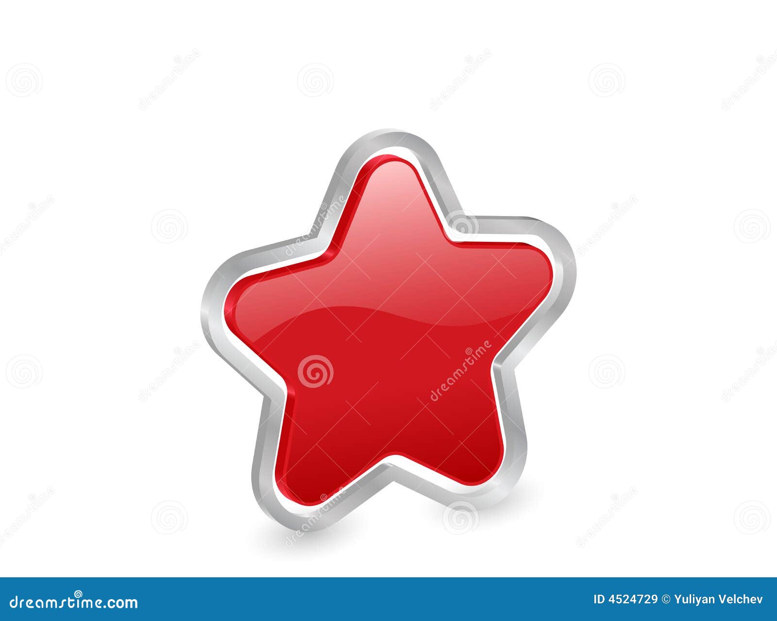 3d red star with contour stock vector. Illustration of glare - 4524729