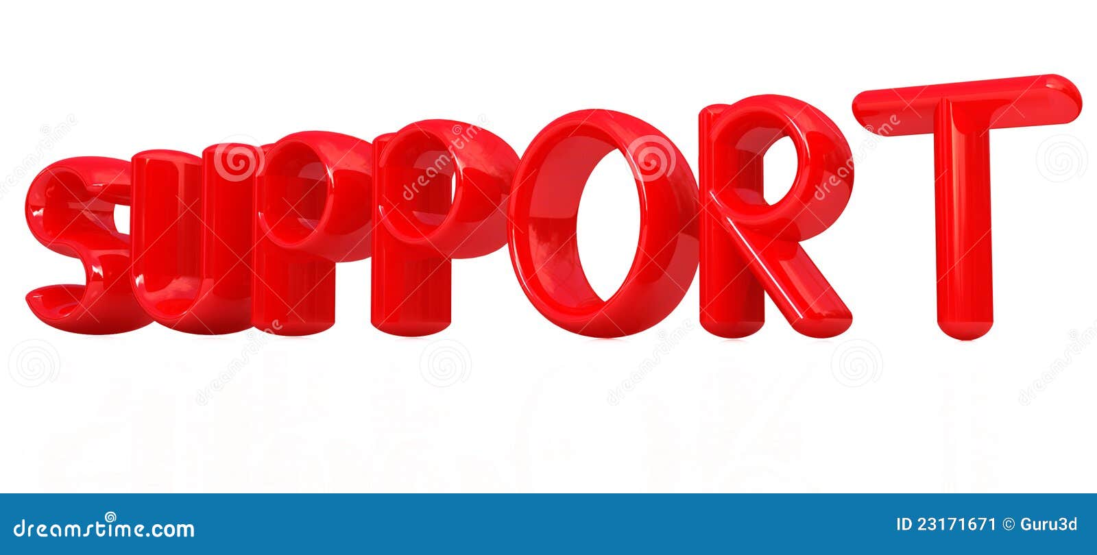 3d red text support stock illustration. Illustration of mark - 23171671
