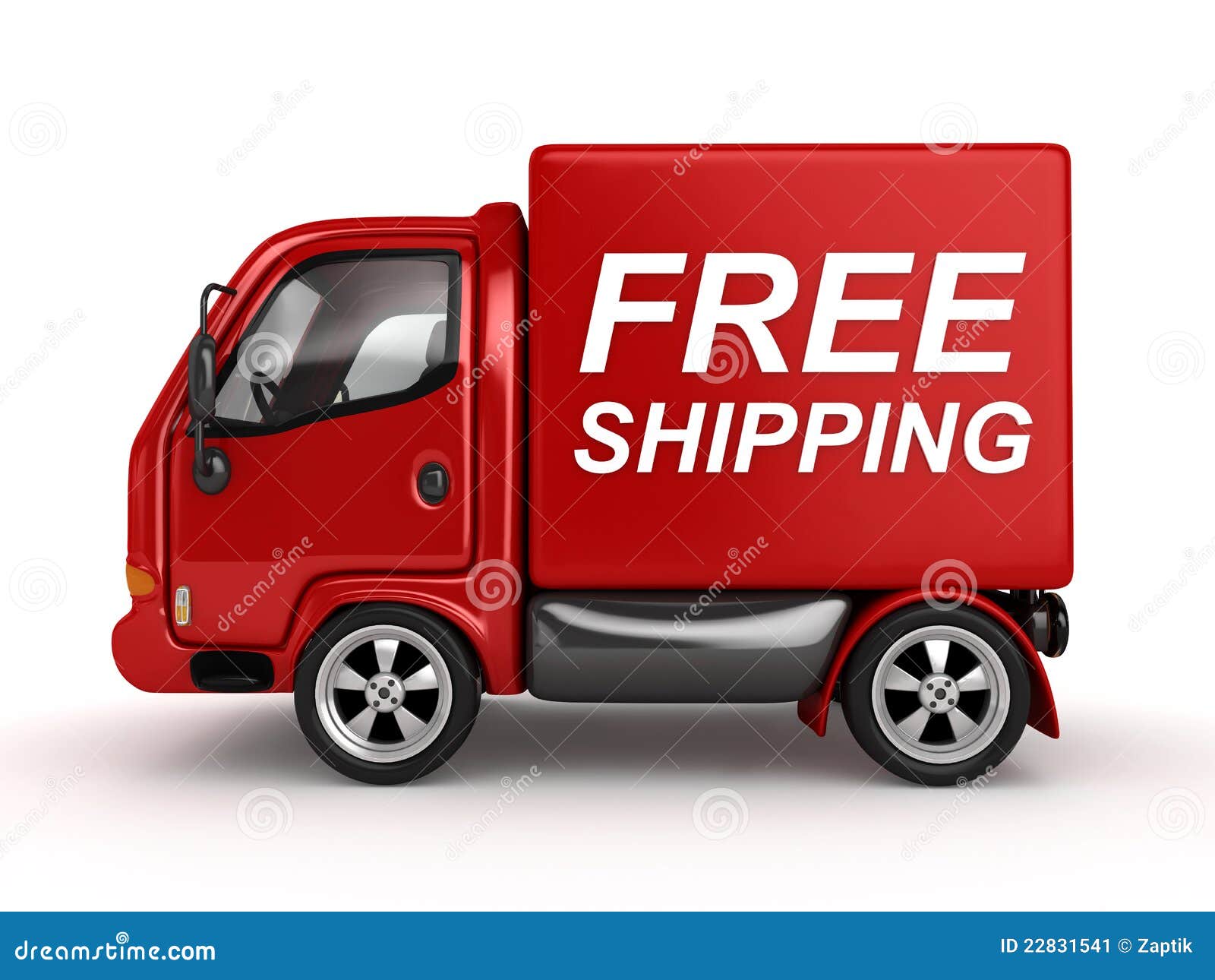 3D Red Van stock illustration. Illustration of shipping - 22831541