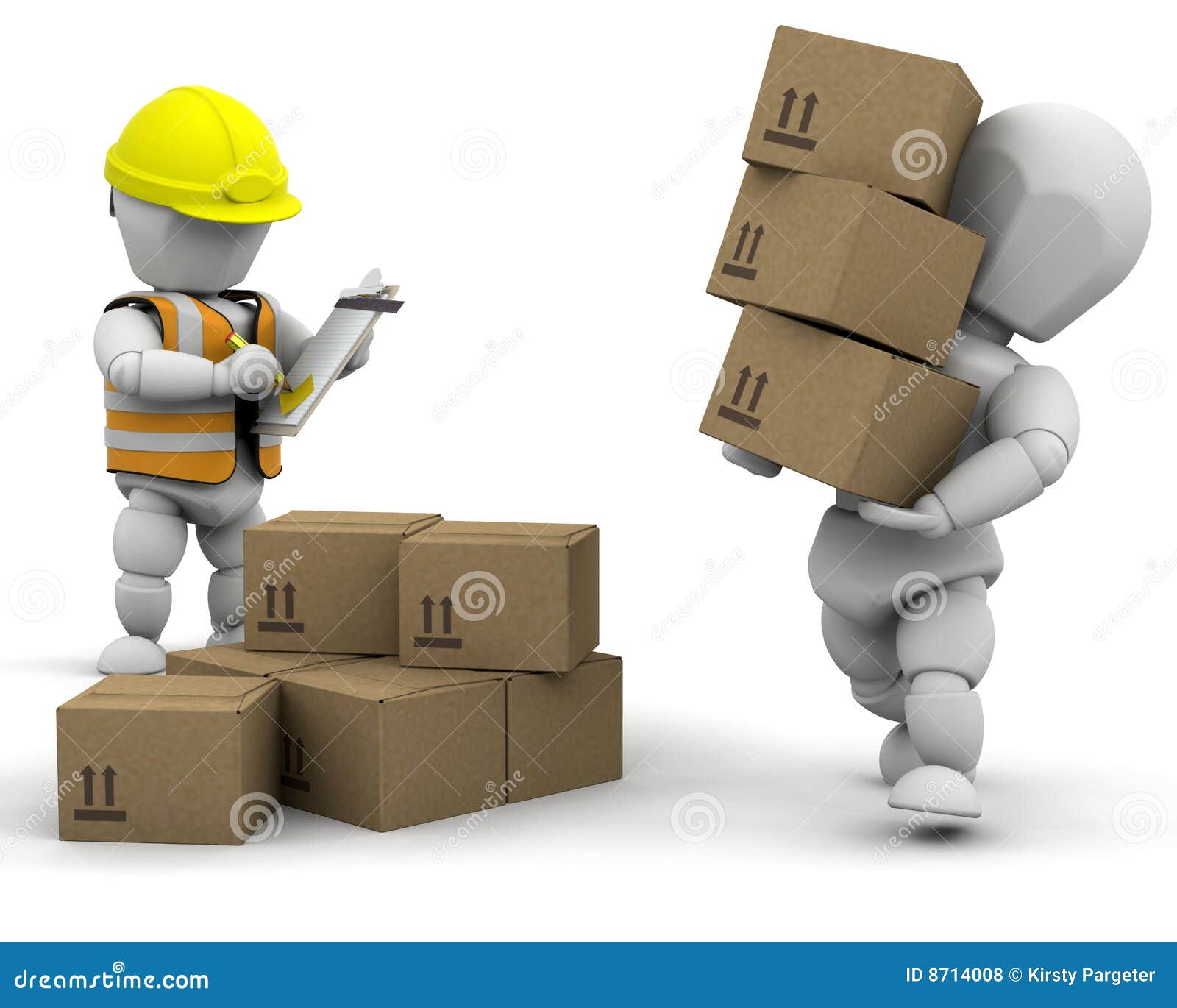 3D Men Handling Materials Royalty-Free Stock Image | CartoonDealer.com ...