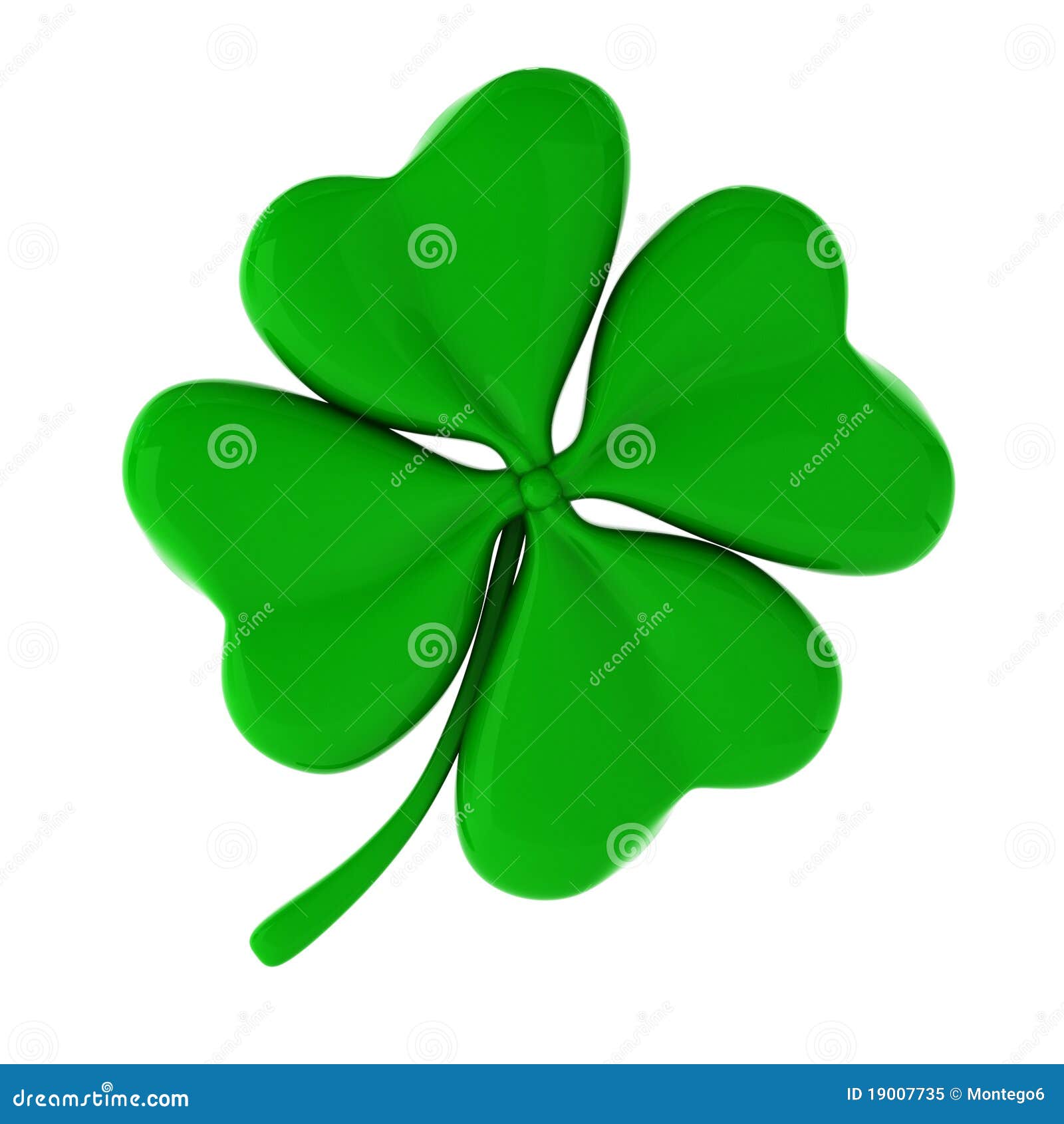 3d rendem do trevo verde ilustração stock. Ilustração de salgado - 19007735