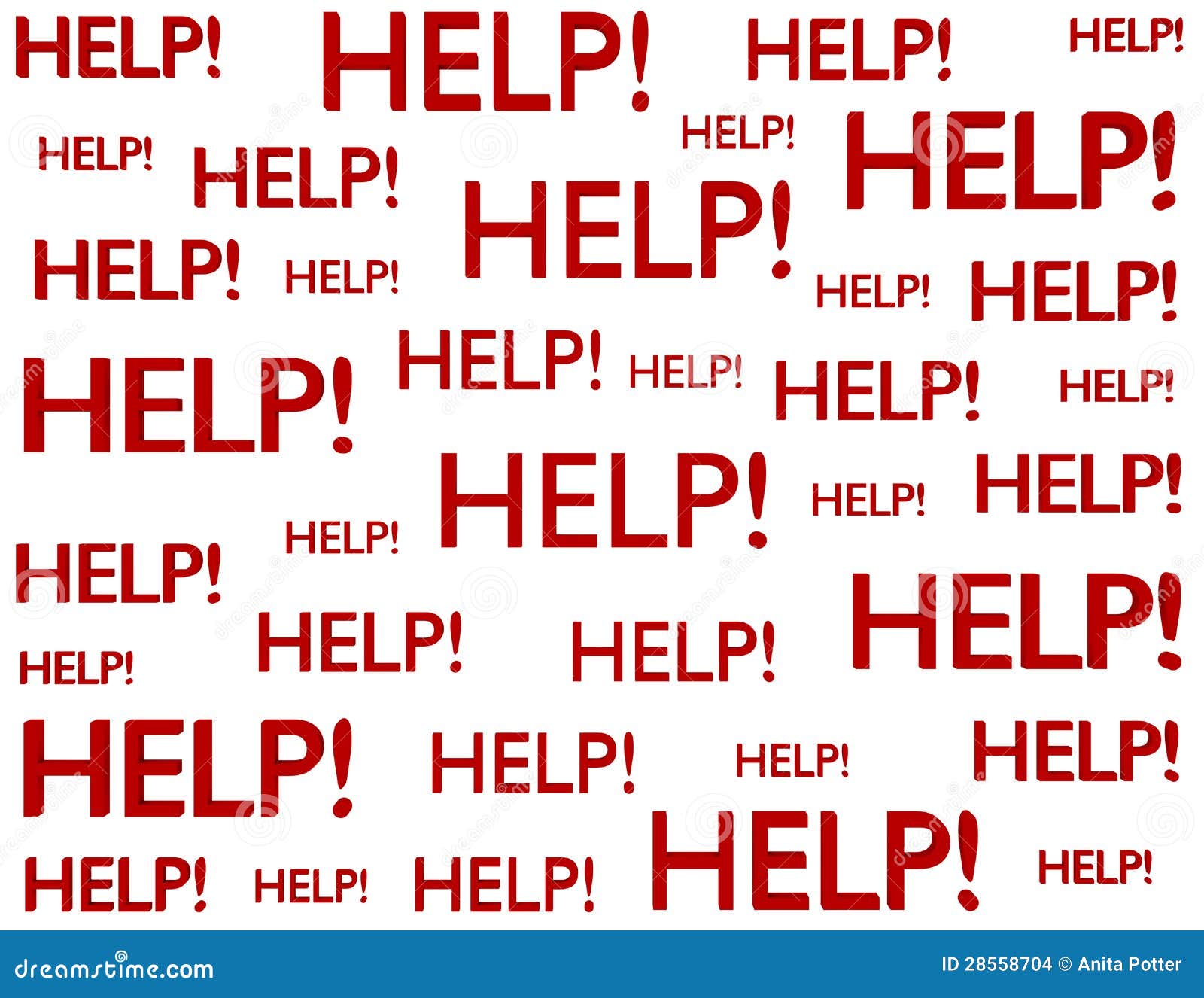 3d Render of a Background Saying Help Stock Illustration - Illustration ...